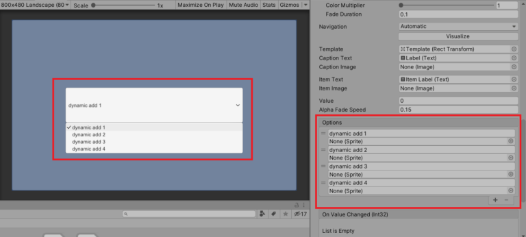 [Unity][UI]DropDownの使い方の基本を解説 | hirokuma.blog