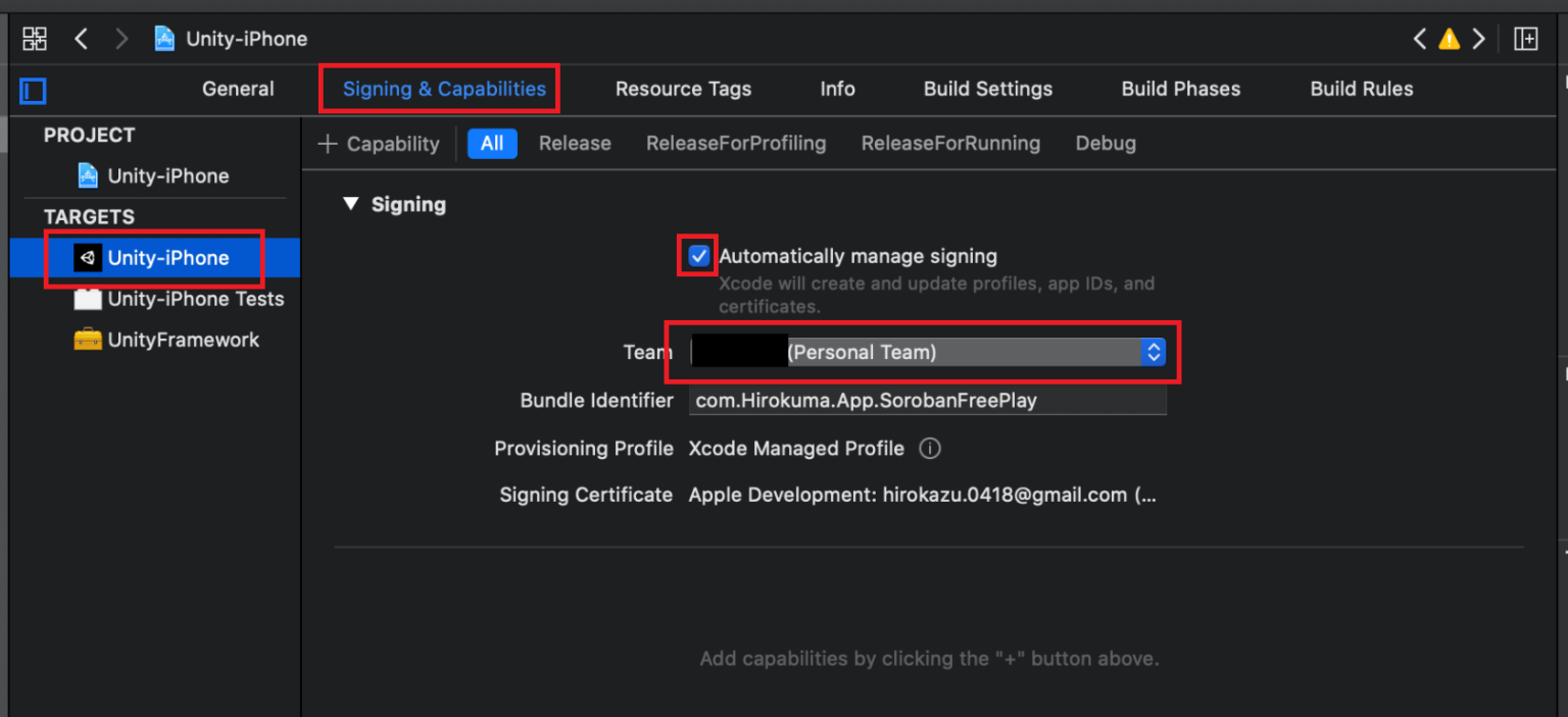 Unity 】 iOS アプリをビルドして実機で実行する手順 | hirokuma.blog